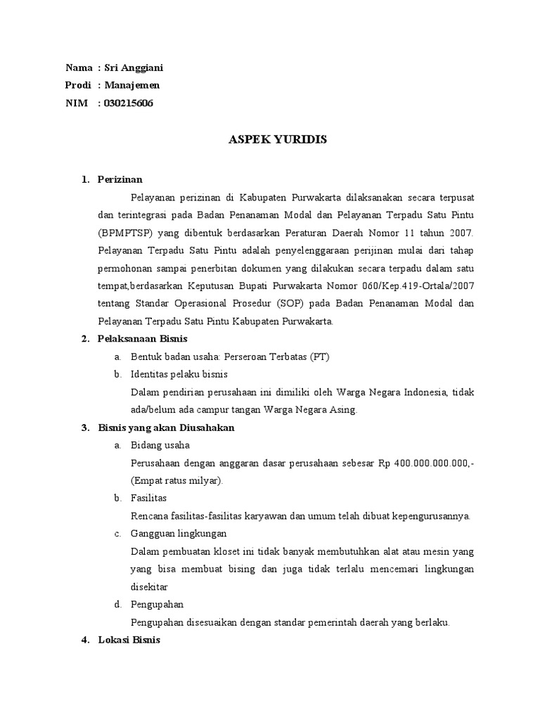 Aspek Yuridis Sri Anggiani | PDF