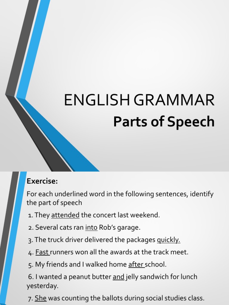 Parts of Speech (English) | PDF | Part Of Speech | Noun
