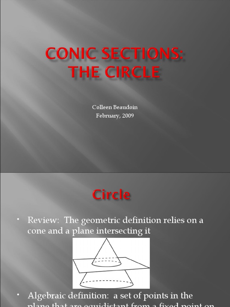 Conic - Sections - Circles FCIT Compat | PDF