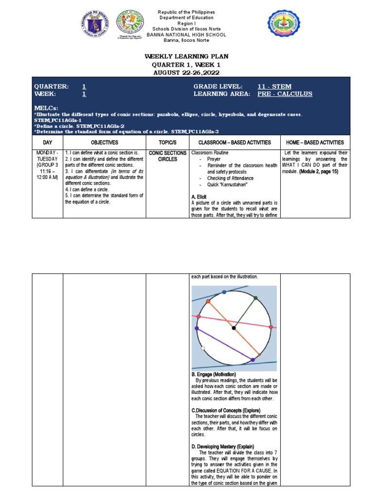 Wlp Pre-calculus w1 | PDF | Learning | Behavior Modification