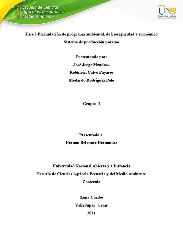 Fase 3 Formulación de Programa Ambiental | PDF | Las bacterias | Entorno natural