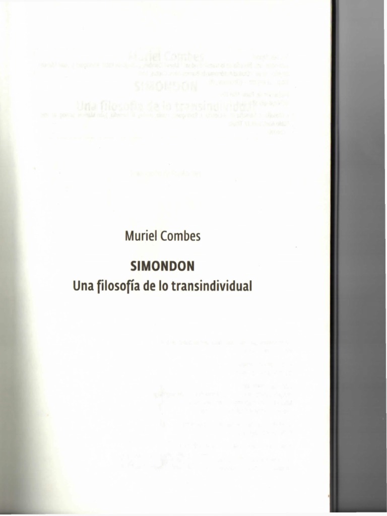 Combes Simondon 1 | PDF | Pensamiento | marxismo