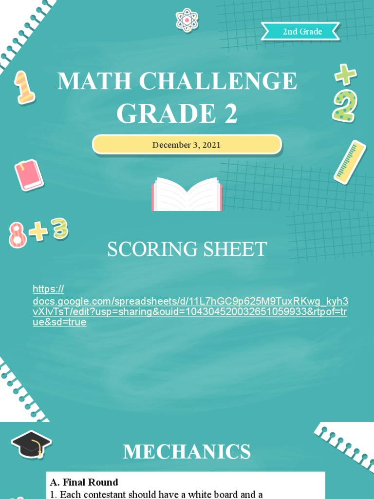 Math Challenge SFADS - Grade 2 | PDF