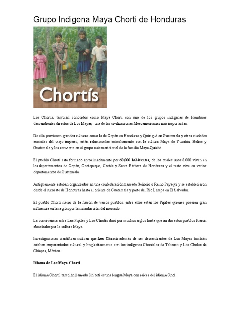 Historia y Cultura del Pueblo Chortí | PDF | Civilización maya | Honduras