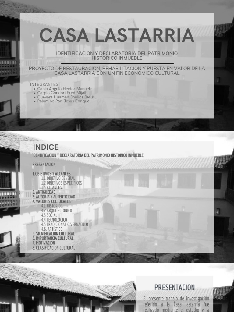 Restauración de la Casa Lastarria | PDF | Imperio Inca | Diseño ...
