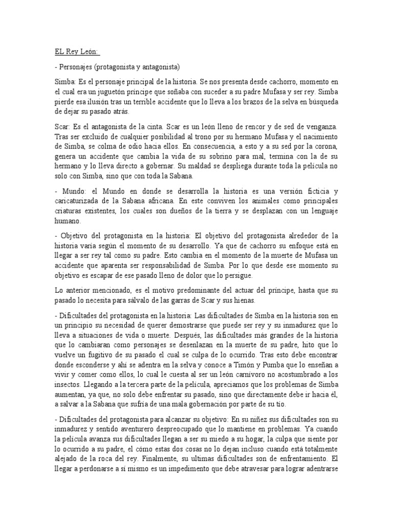 EL Rey León | PDF
