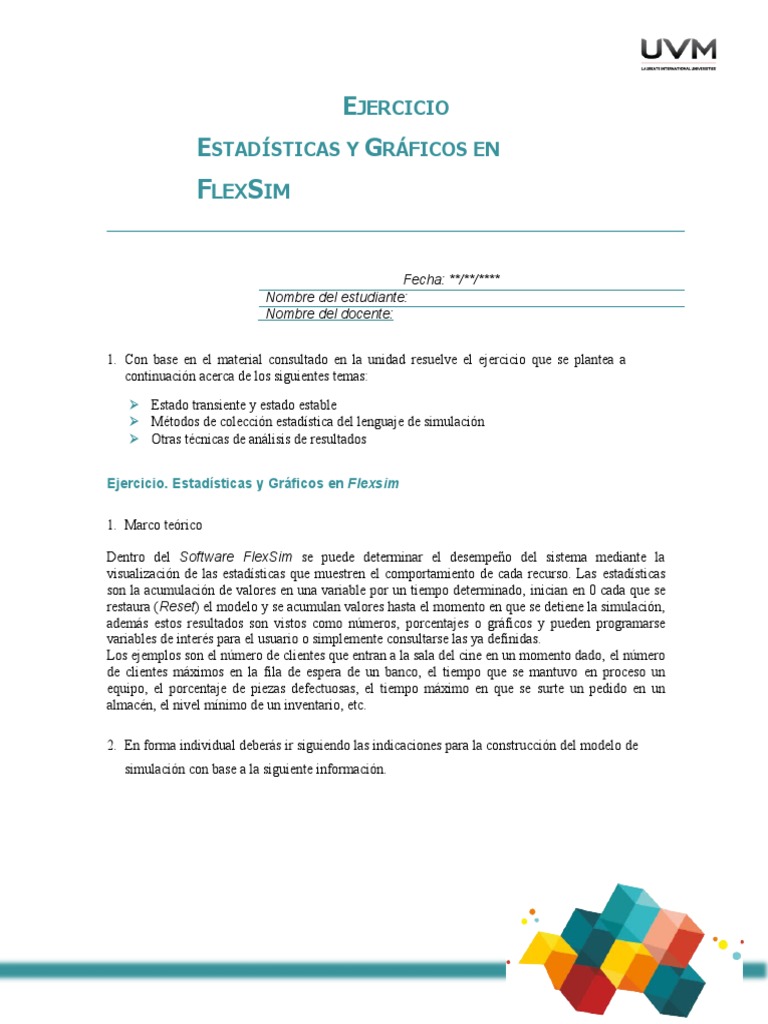 U5 Ejercicio | PDF | Simulación | Estadísticas