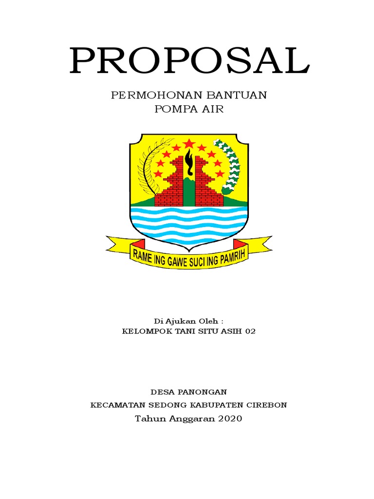 Proposal Pompa Air | PDF