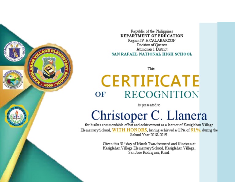 Editable Certificate Design #2 | PDF