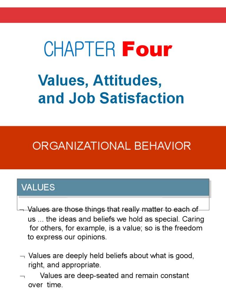 Values, Attitudes and Job Satisfaction | PDF | Attitude (Psychology ...