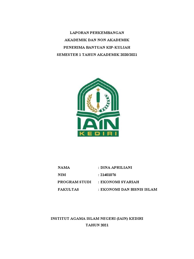 Contoh LPJ Kip-K Dina | PDF