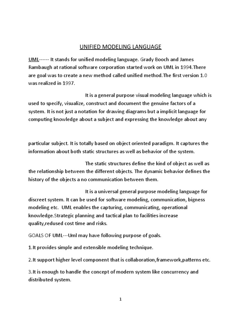 Unified Modeling Language Pdf Unified Modeling Language Class Computer Programming 8266