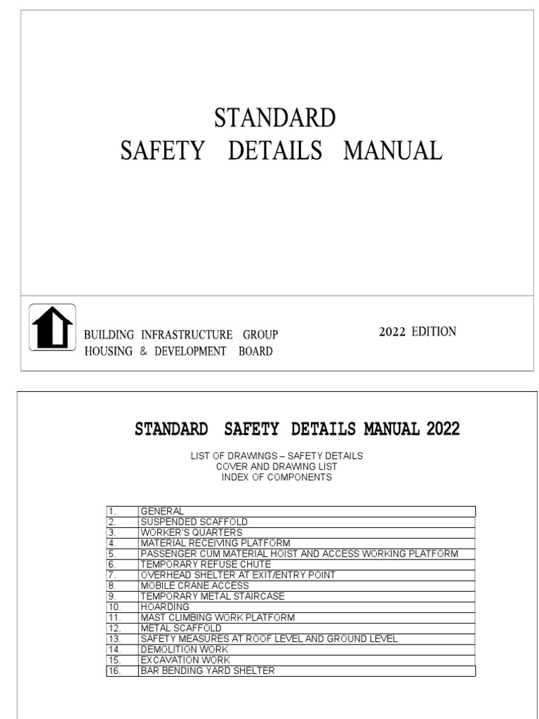 Standard Safety Details Manual 2022 | PDF