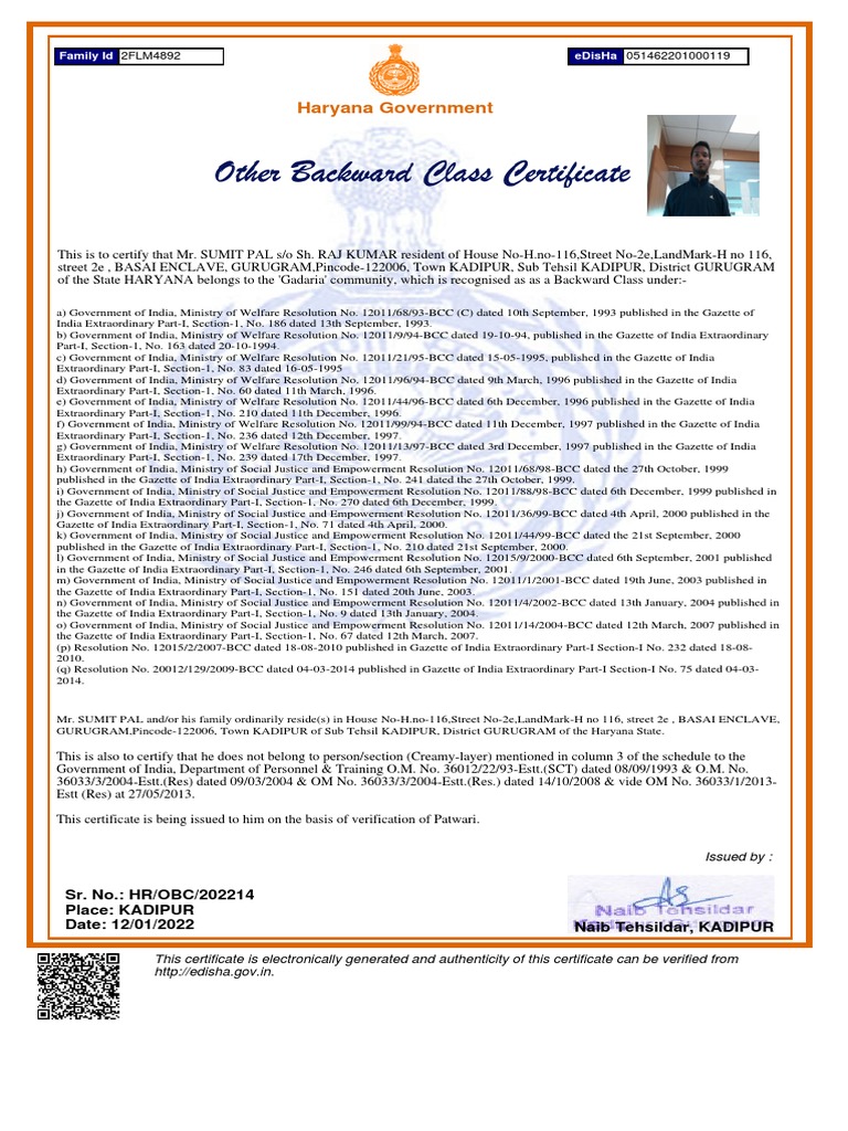 Haryana Government: Family Id Edisha | PDF | Social Inequality ...