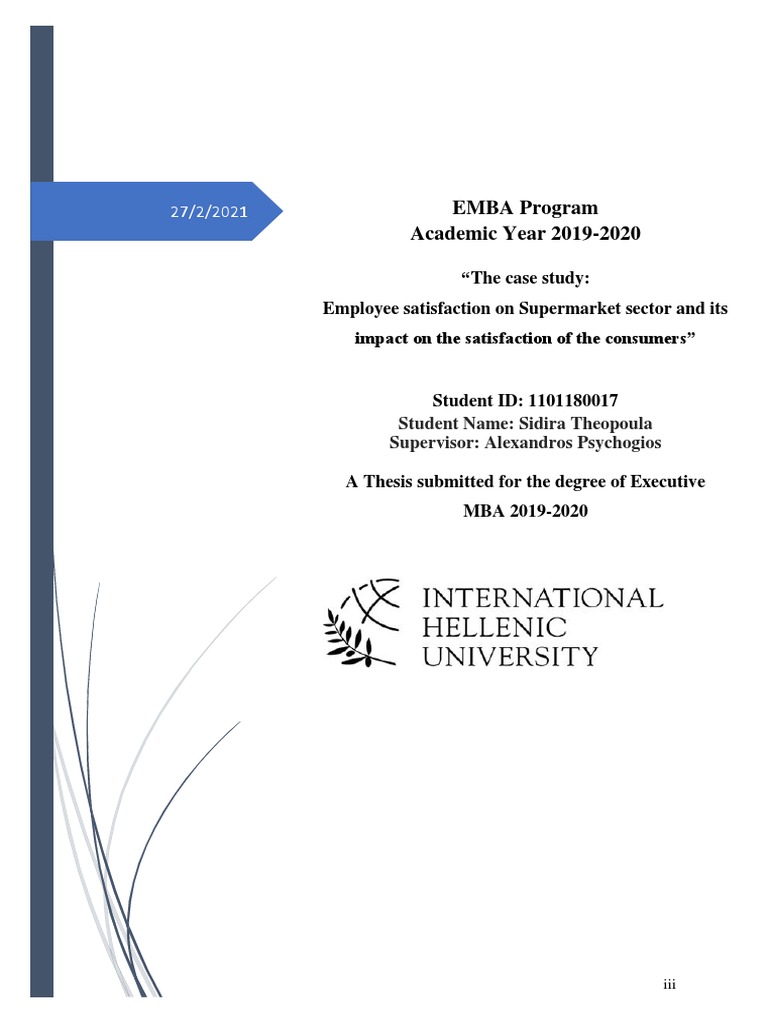 Thesis EMBA - 11011180017FINAL | PDF | Job Satisfaction | Motivational