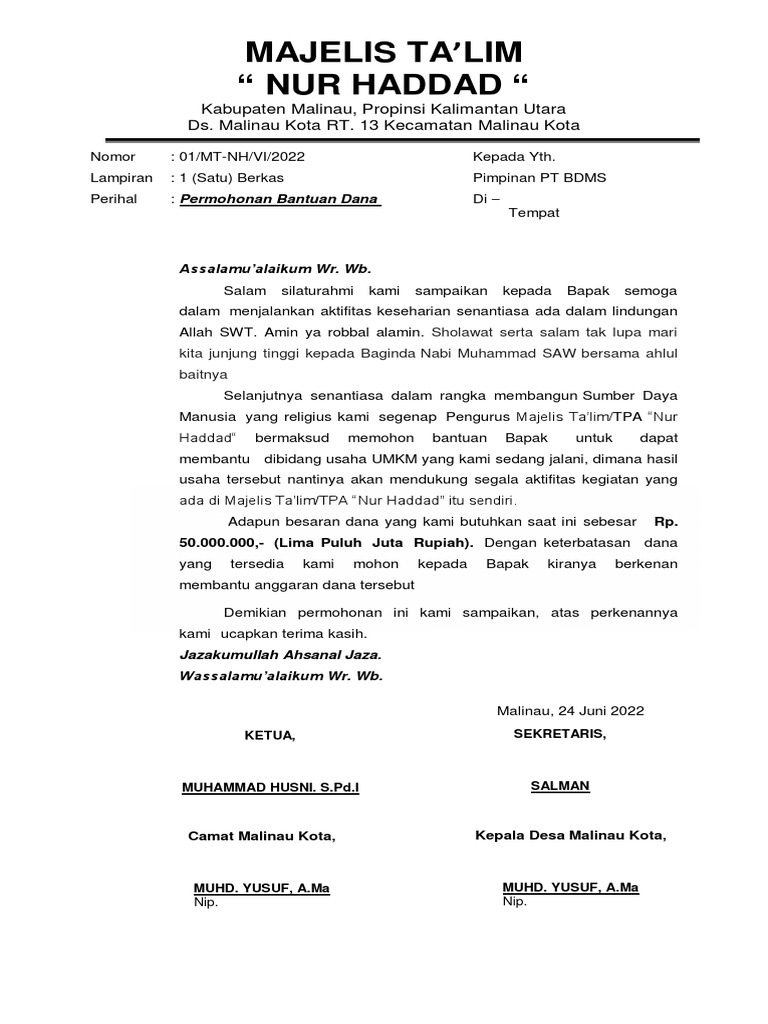 Proposal Permohonan Modal Usaha | PDF