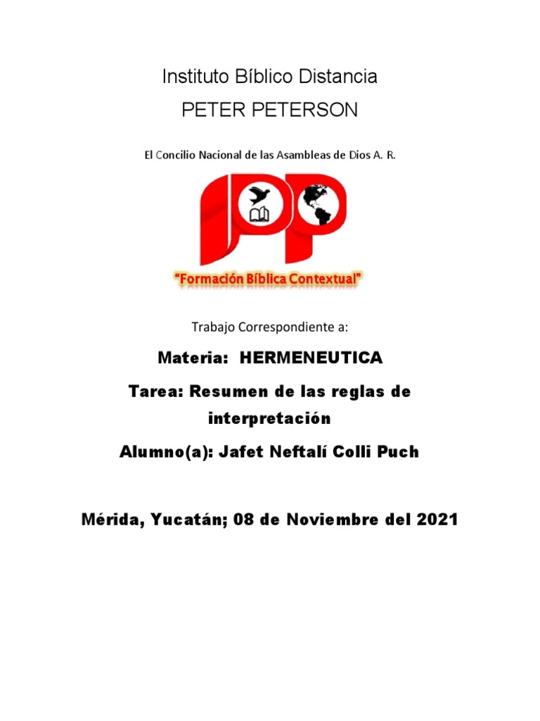 Resumen Las Reglas de La Hermeneutica | PDF | Jesús | Biblia