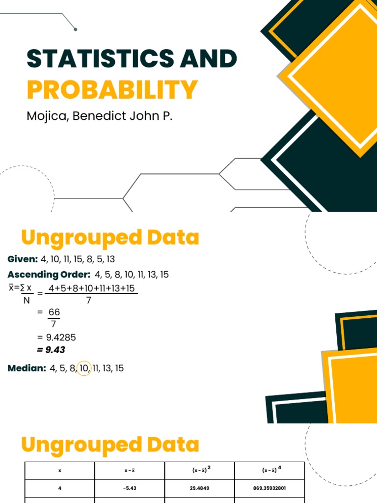 Statistics and Probability Grouped and Ungrouped Data | Download Free ...