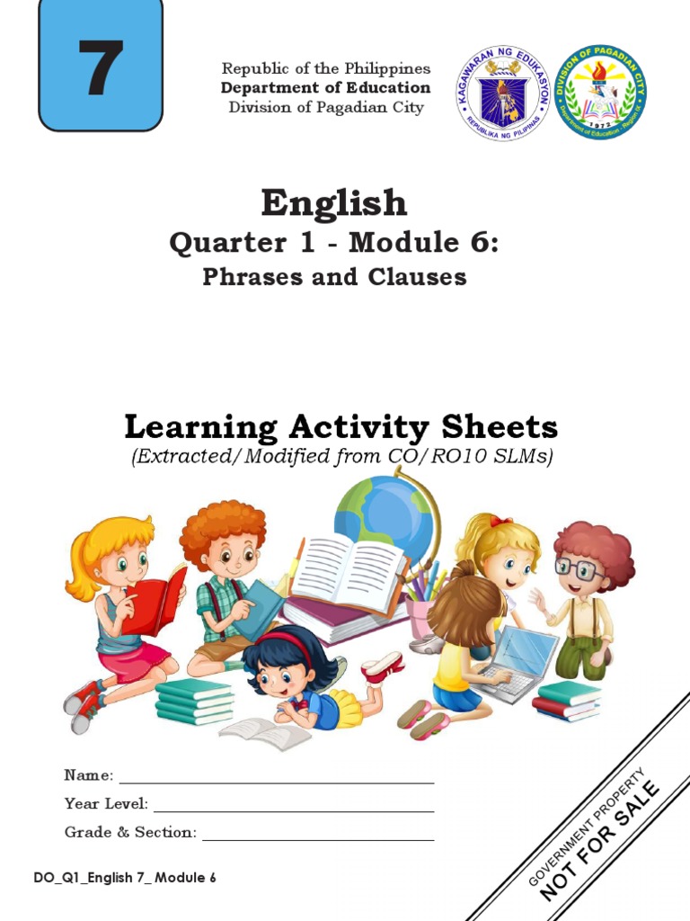 English: Quarter 1 - Module 6 | PDF | Adverb | Verb