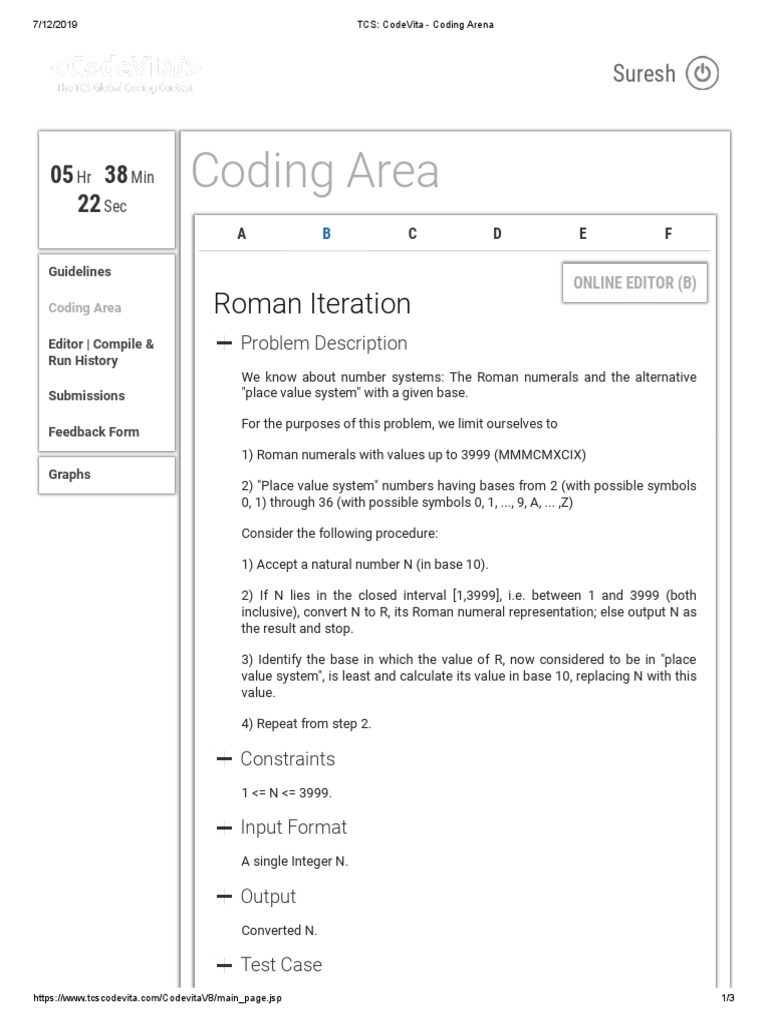 Coding Area: Roman Iteration | PDF | Numbers | Computer Science