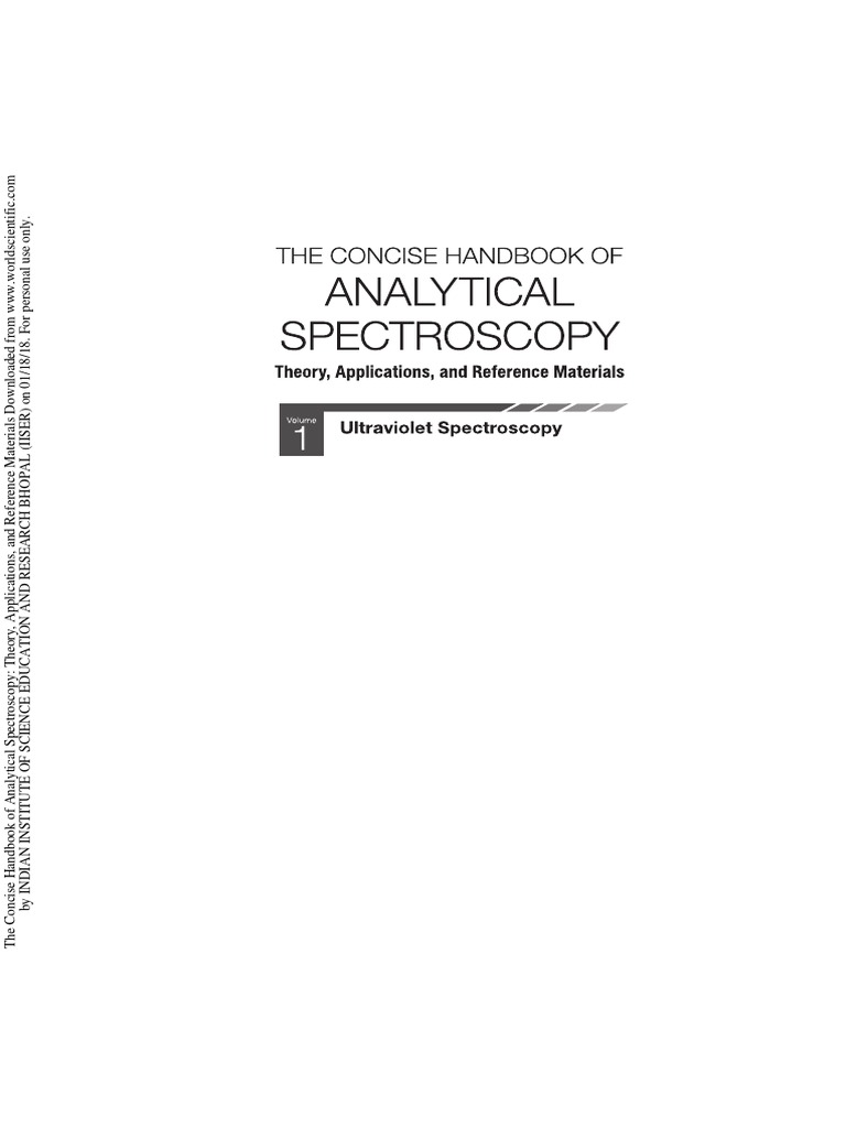 Handbook of Analytical Spectroscopy - Theory and Applications | PDF ...