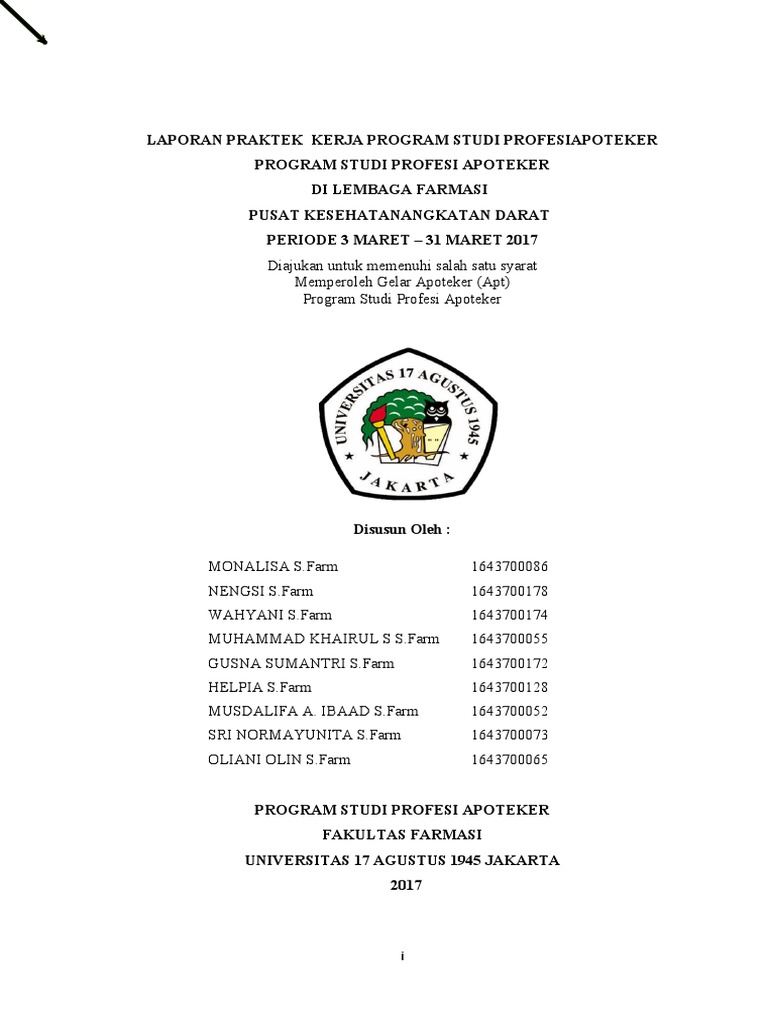 Laporan Lembaga Farmasi Pdf