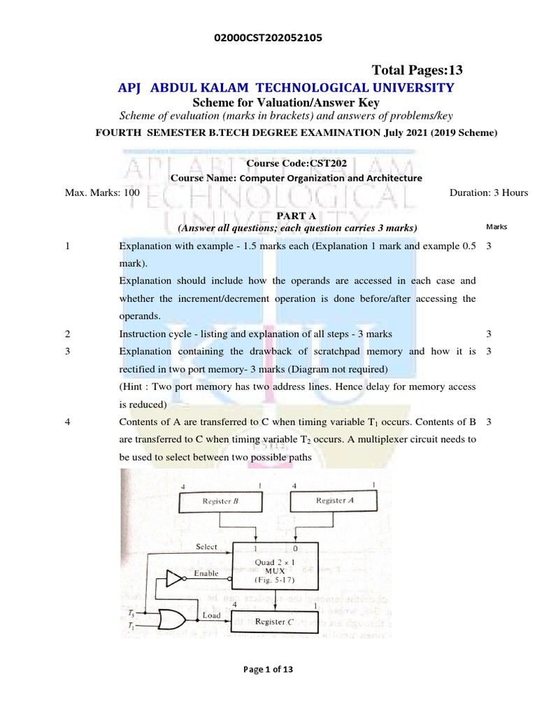 Cst202 Scheme July 2021 | Download Free PDF | Central Processing Unit ...
