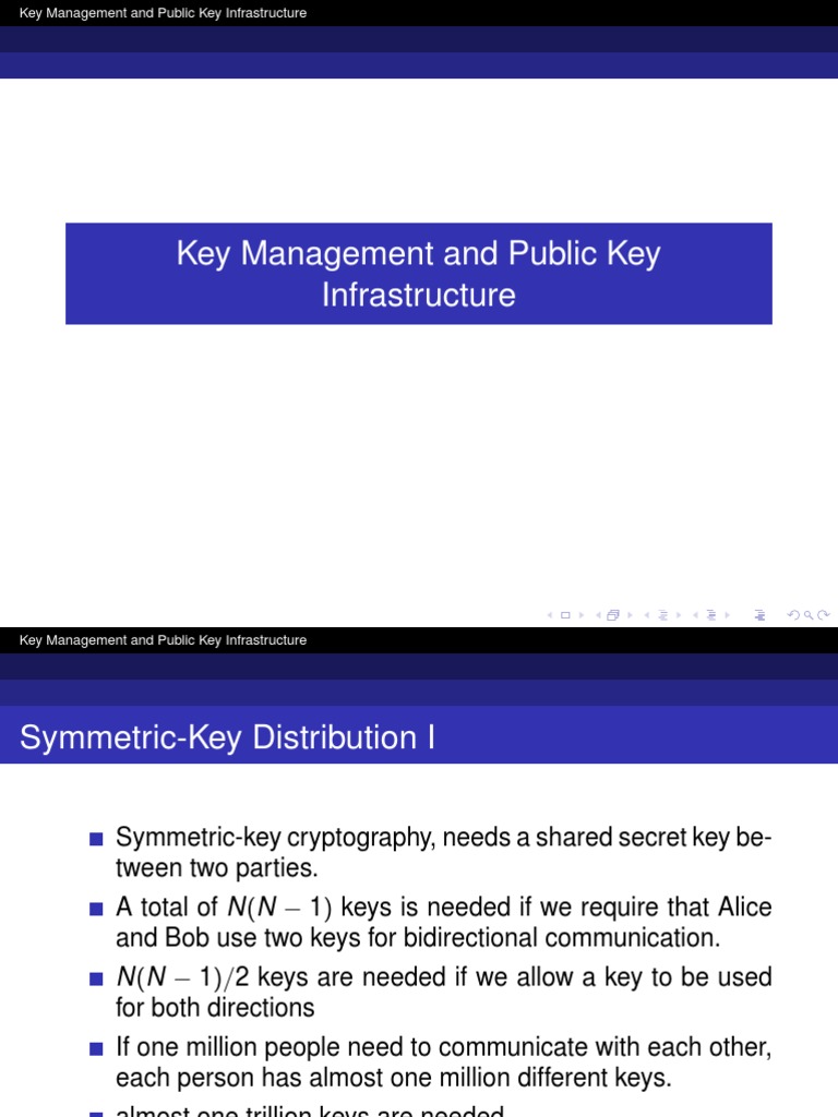 Key Management and Public Key Infrastructure | PDF | Public Key Cryptography | Public Key ...