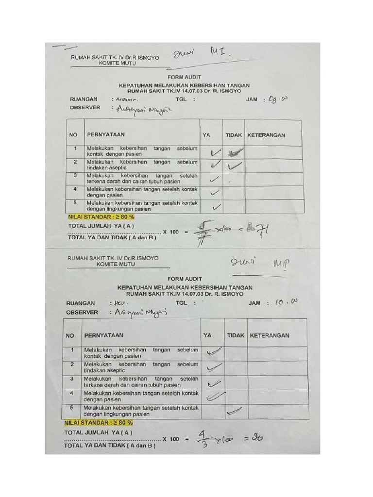 Kepatuhan Melakukan Kebersihan Tangan | PDF Kepatuhan Melakukan Kebersihan Tangan | PDF