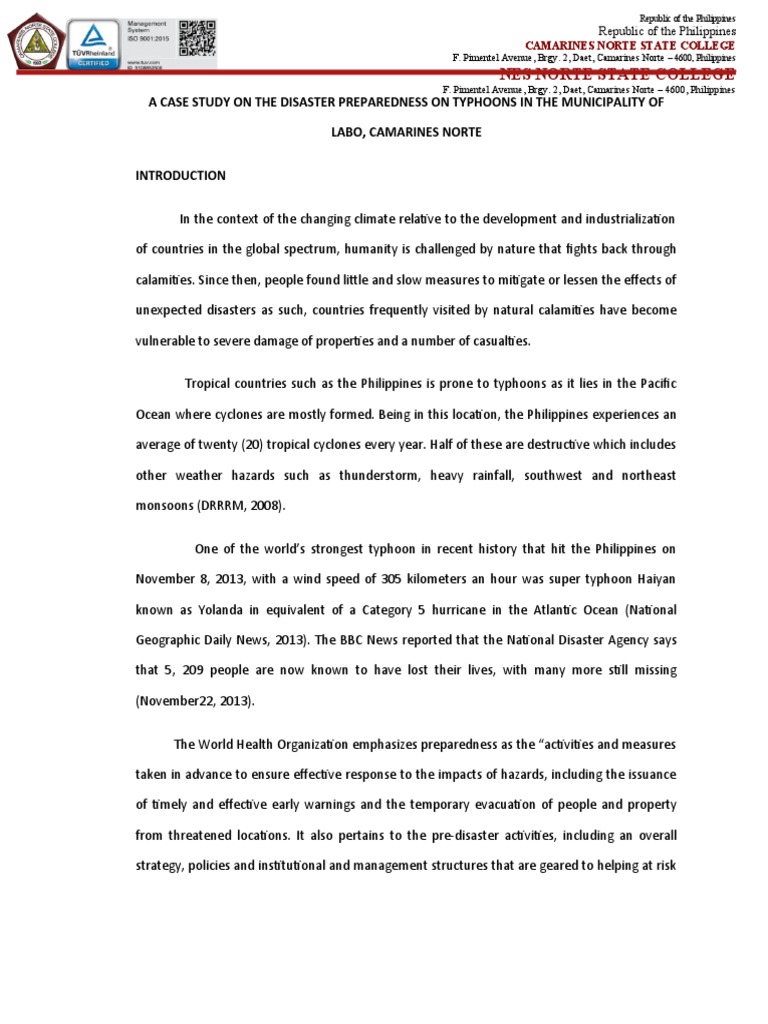 Final Case Study | PDF | Emergency Management | Tropical Cyclones