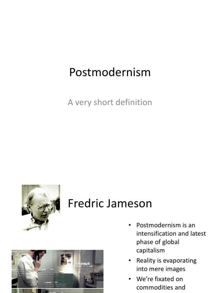 Postmodernism - A Short Definition | PDF | General Fiction