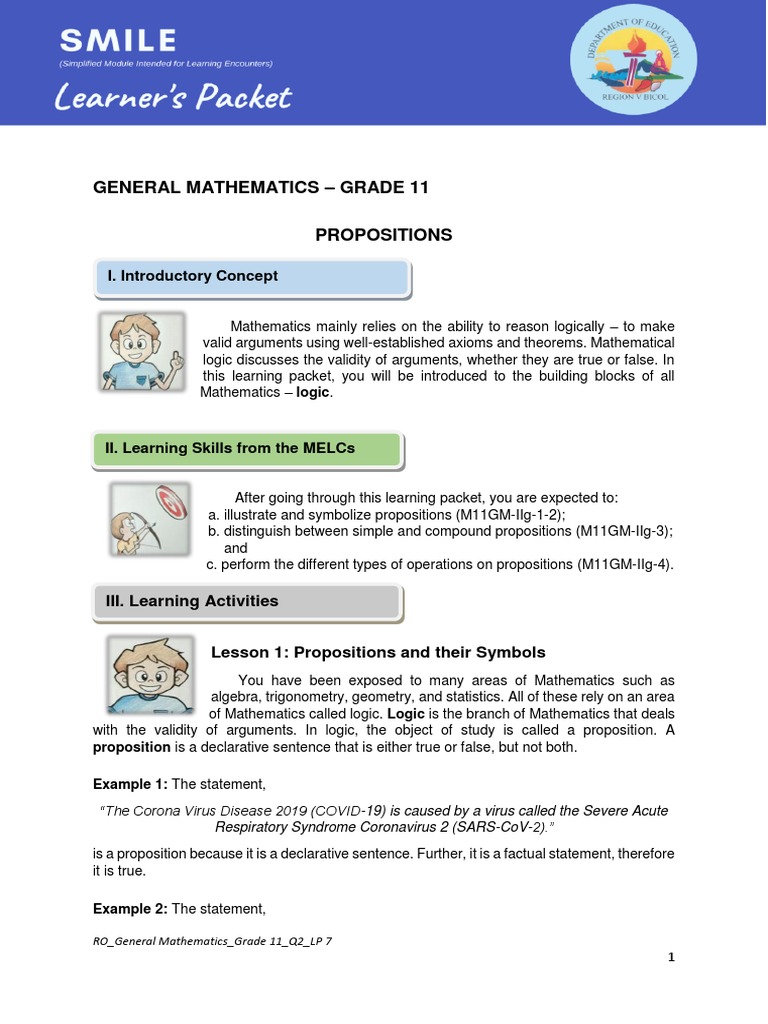 General Mathematics - Grade 11: I. Introductory Concept | PDF ...