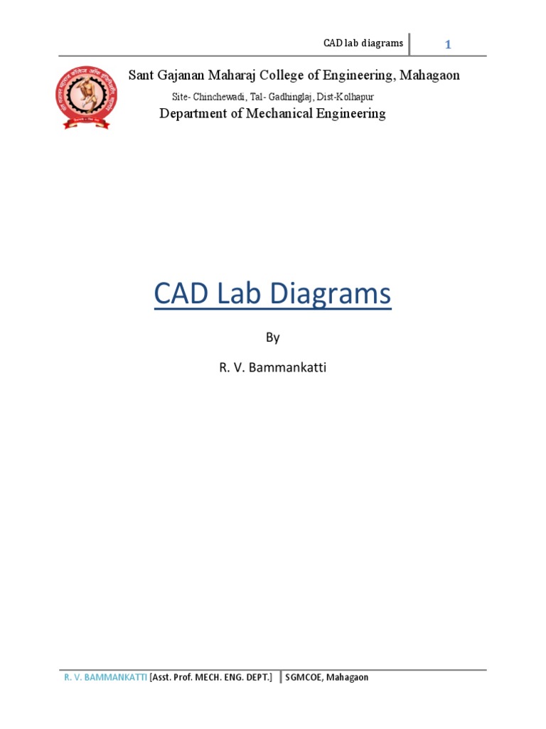 CAD Lab Diagrams (MECH) | PDF | Computer Aided Design | Technical Drawing