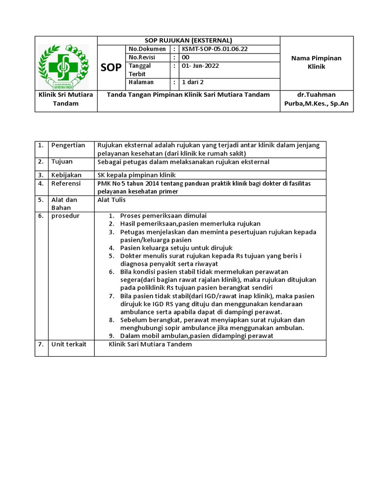 13 5 Sop Rujukan | PDF