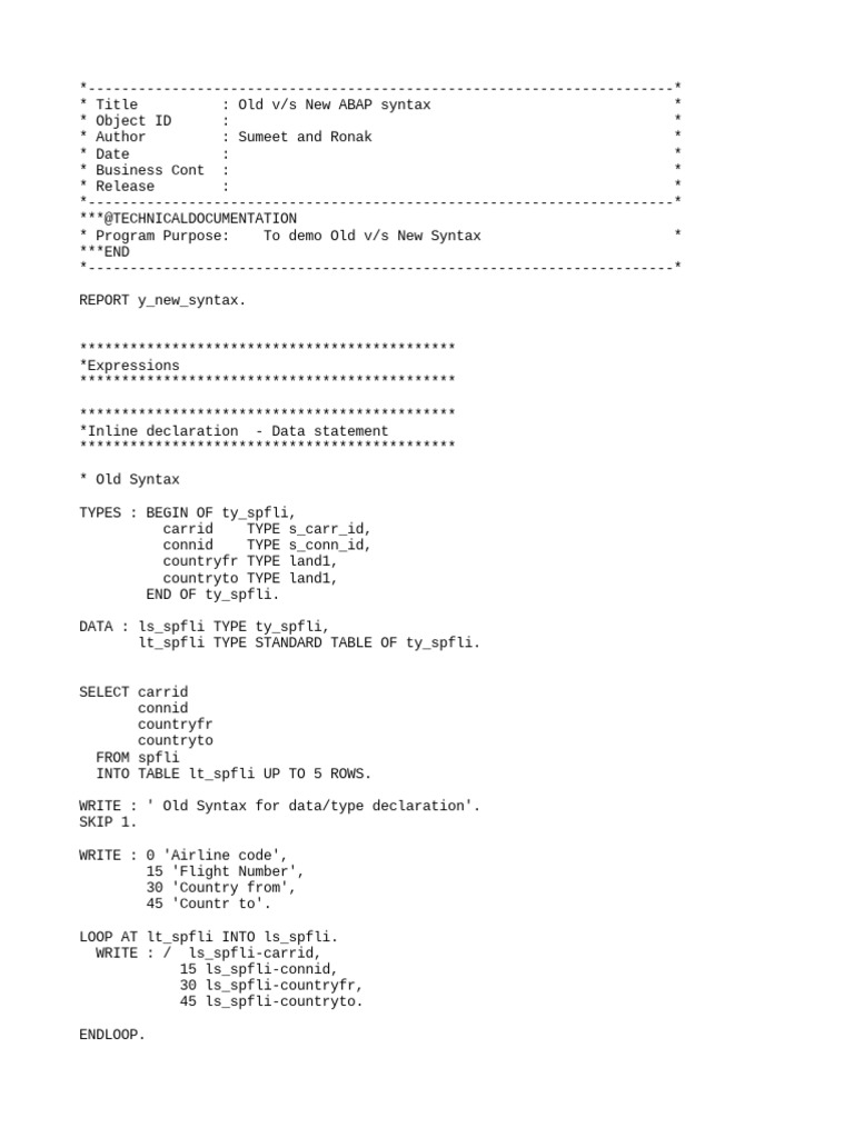 Abap740 Part 2 | PDF | String (Computer Science) | Control Flow