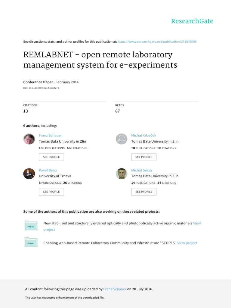 Open Remote Laboratory | PDF | Computers
