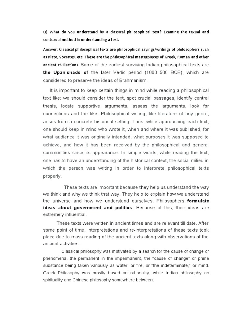 Understanding Classical Philosophical Texts | PDF | Marxism | Leo Strauss