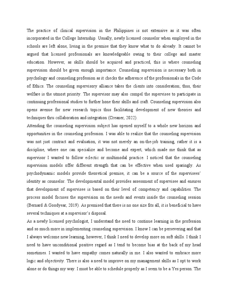 Reflective Essay | PDF | Counseling Psychology | Cognitive Science