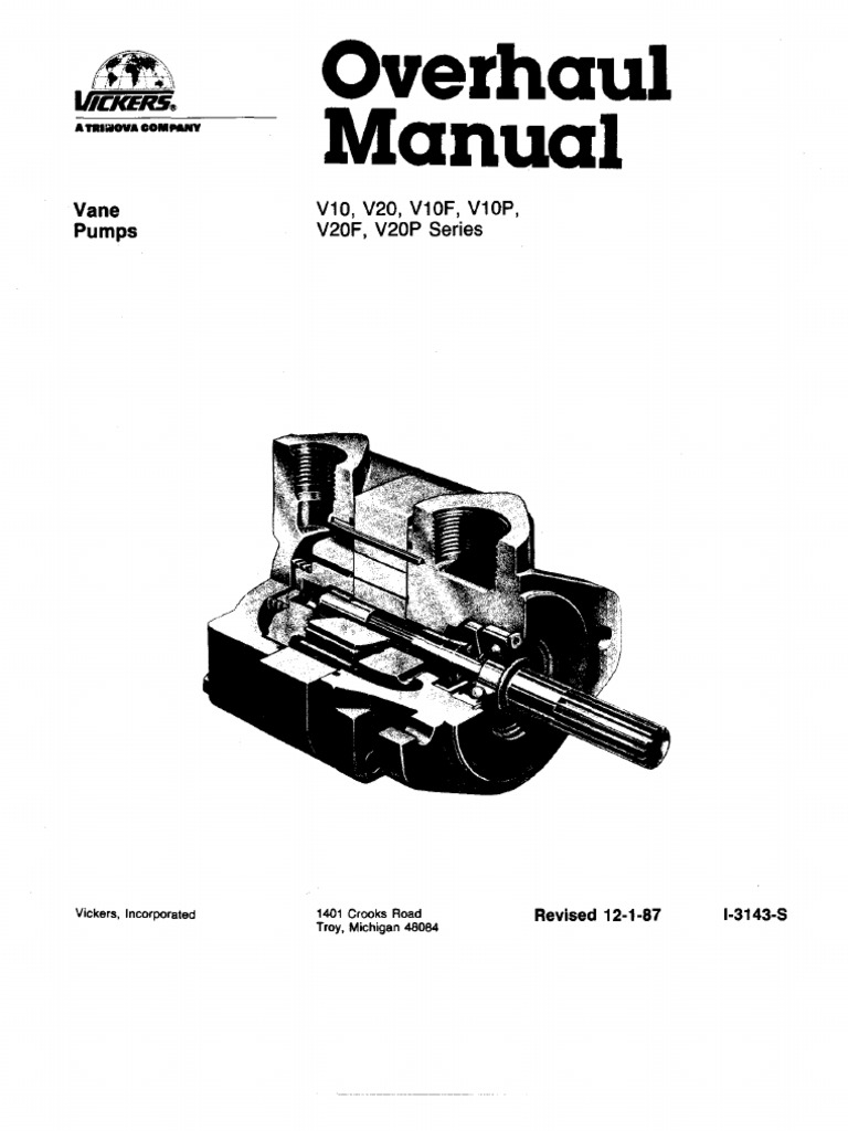 Vickers V20 Vane Pumps I-3143-S | PDF