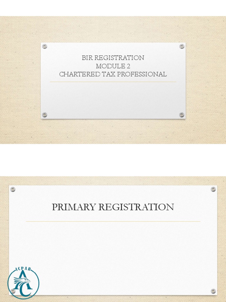 Module 02 - BIR Registration | PDF | Receipt | Invoice