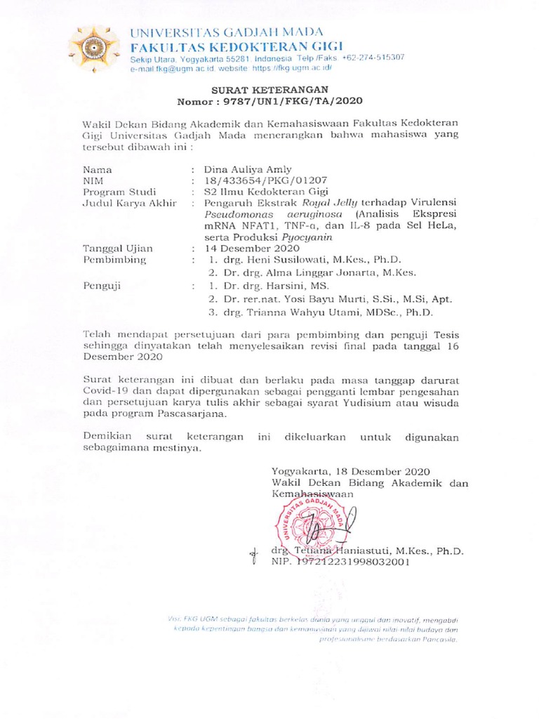 9787 Cap Surat Keterangan Dina Auliya | PDF