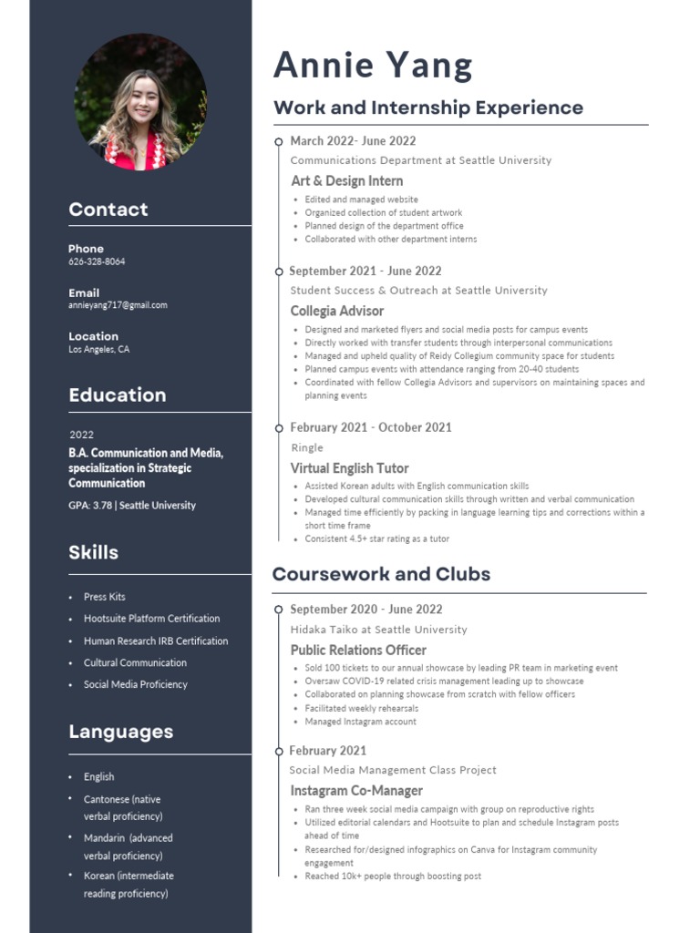 Annie Yang Resume | PDF
