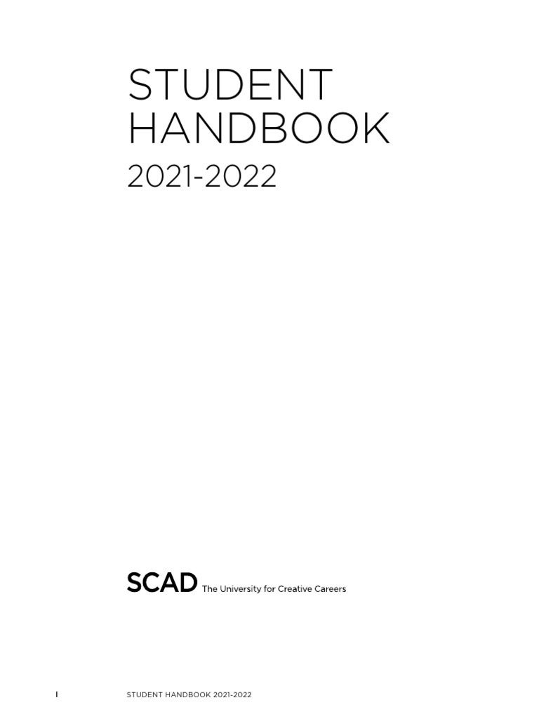 SCAD Student Handbook | PDF | Educational Technology | Academic Degree