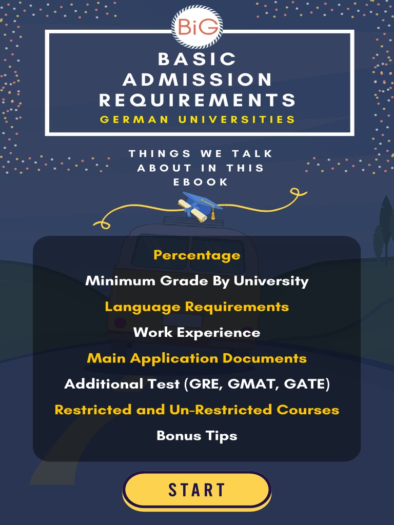 Free Pdf Basic Admission Requirements For German Universities Pdf