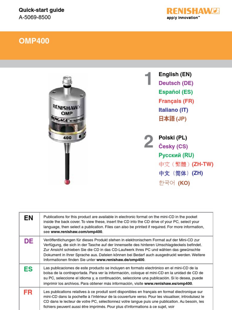 OMP400 Probe System Quick Start Guide | PDF | Electrónica | Componentes ...