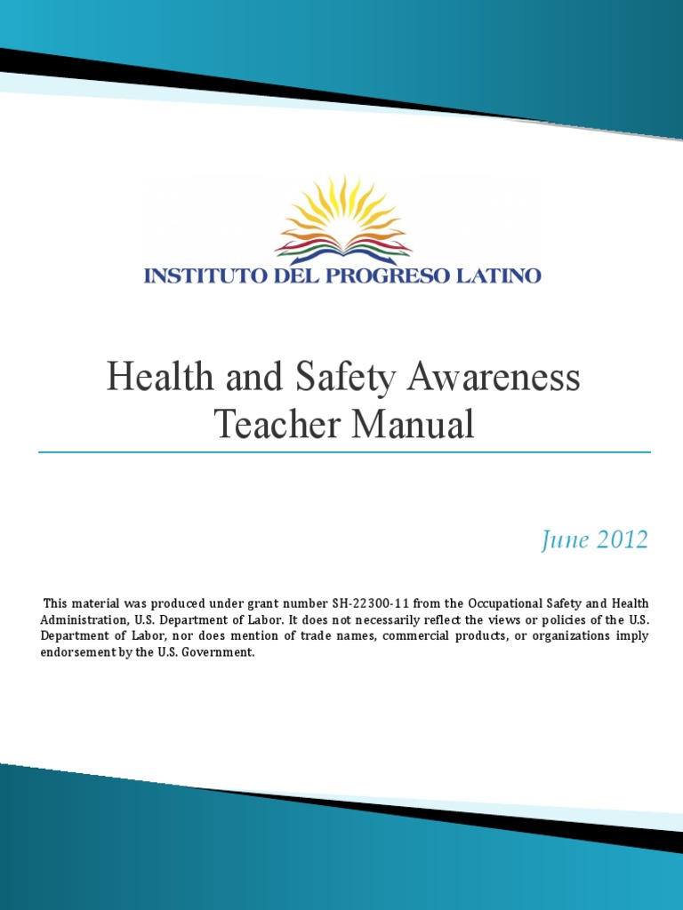 Health and Safety Awareness Teacher Manual: June 2012 | Download Free ...