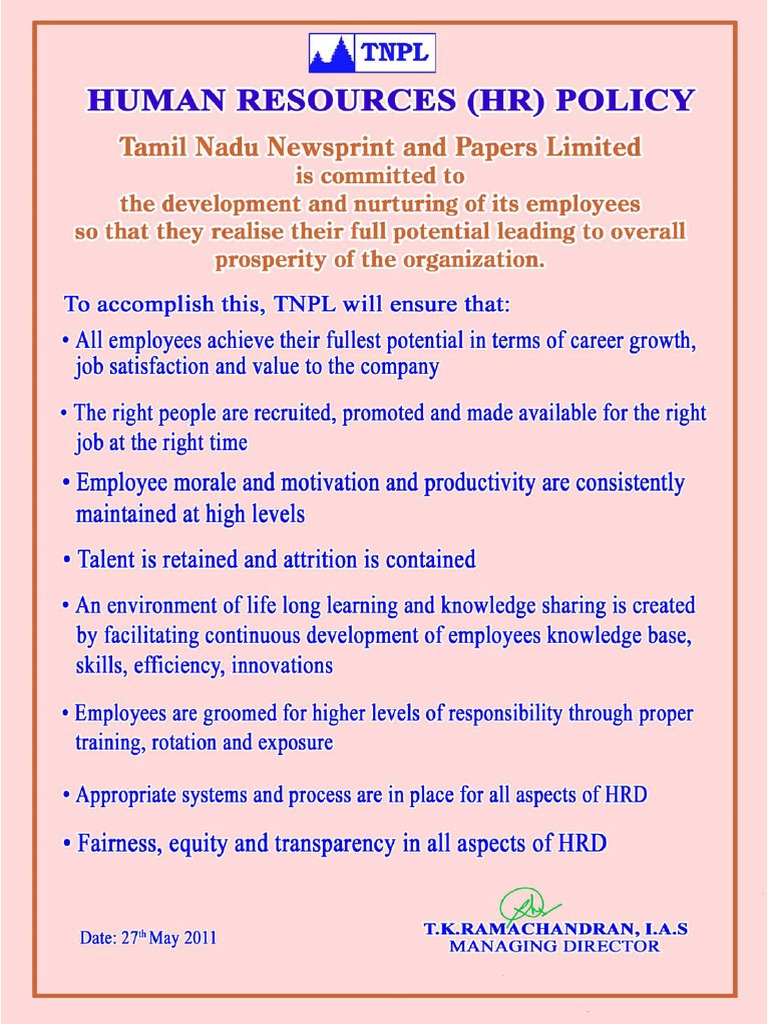 HR Policy | PDF