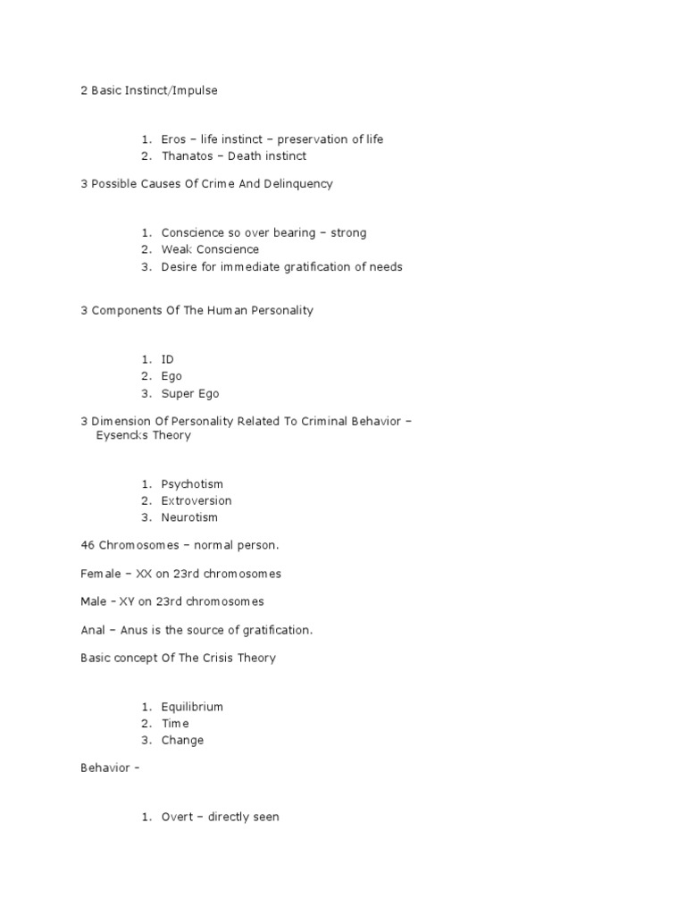 Human Behavior Lecture 1 | PDF | Id | Sexual Intercourse