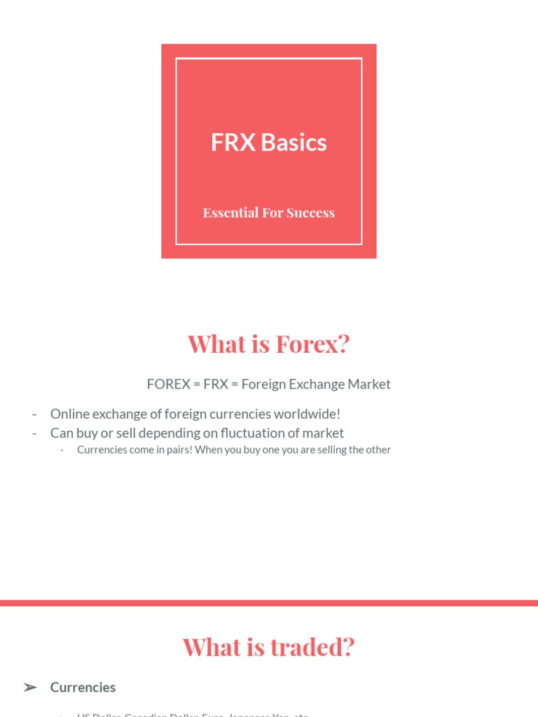 FRX Basics: Essential For Success | PDF | Trade | Financial Markets