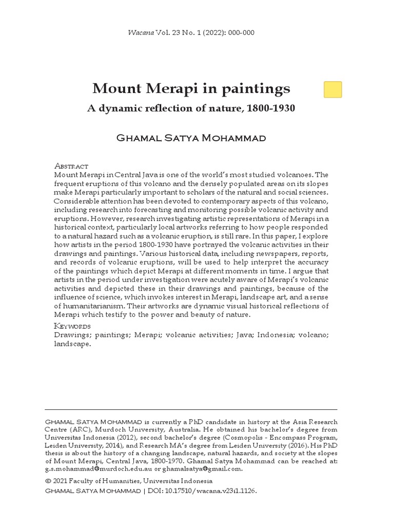 6 PDF Ghamal S Mohammad 2 Mrt22 | PDF | Volcano | Java